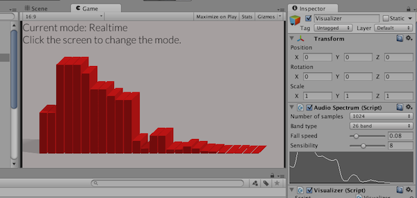 ビジュアライザ向けスペクトル分析 (Unity, C#) – Keijiro Takahashi